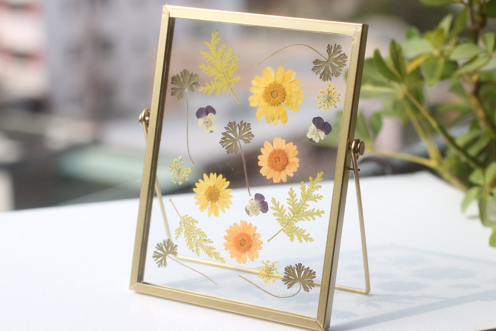 Yellow Floral Dried Flower Frame Pressed Flower Frame | Etsy