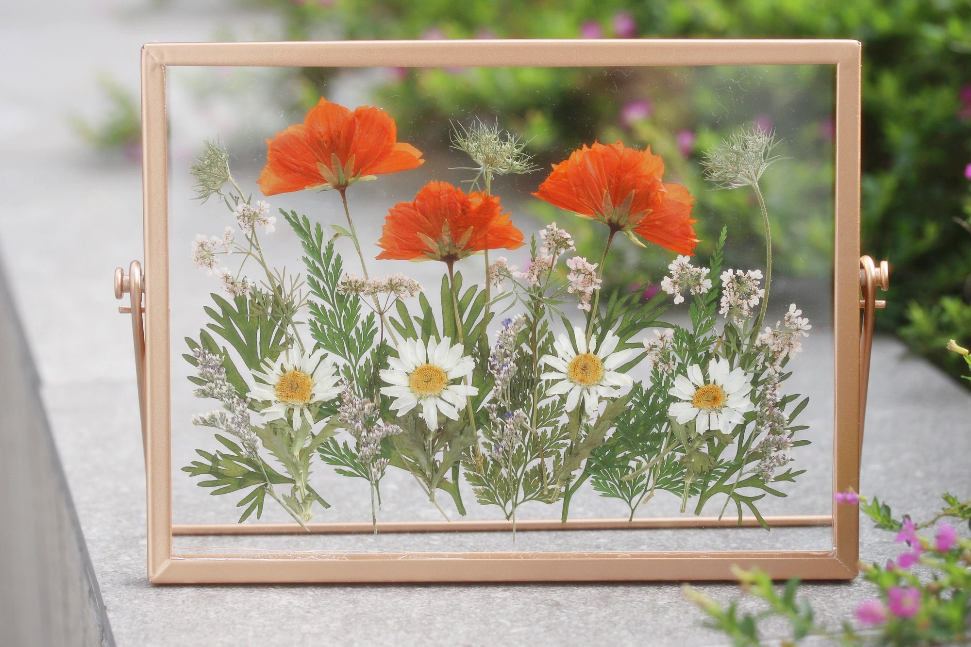 Pressed Flower Frame Rose Gold Natural Pressed Flower Frame - Etsy