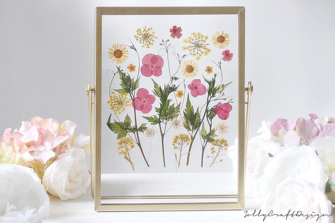 Pressed Flower Frame, Pressed Flower Art Floating Frame, Herbarium ...