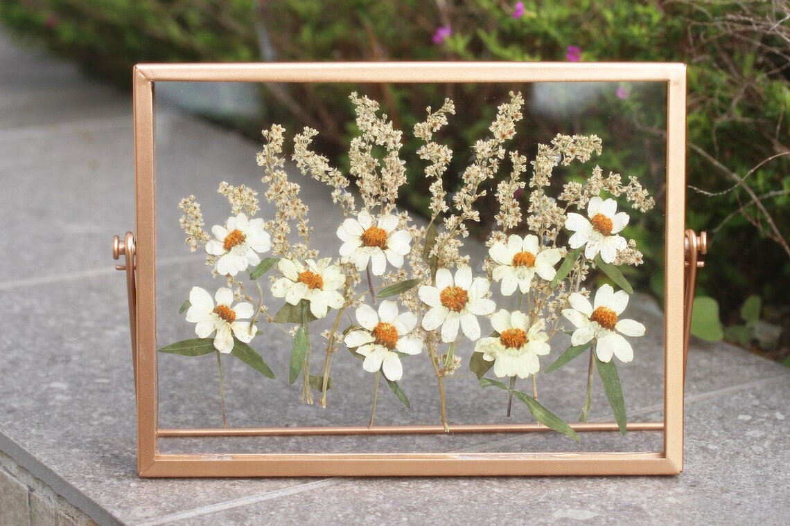 Pressed Flower Frame Rose Gold Natural Pressed Flower Frame | Etsy