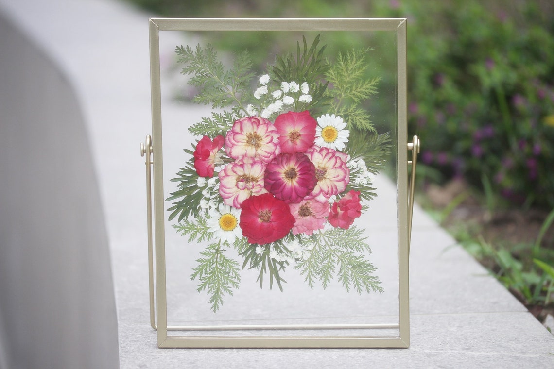 Pressed Flower Frame, Mixed Flower Floating Frame, Birthday Gift, Home ...