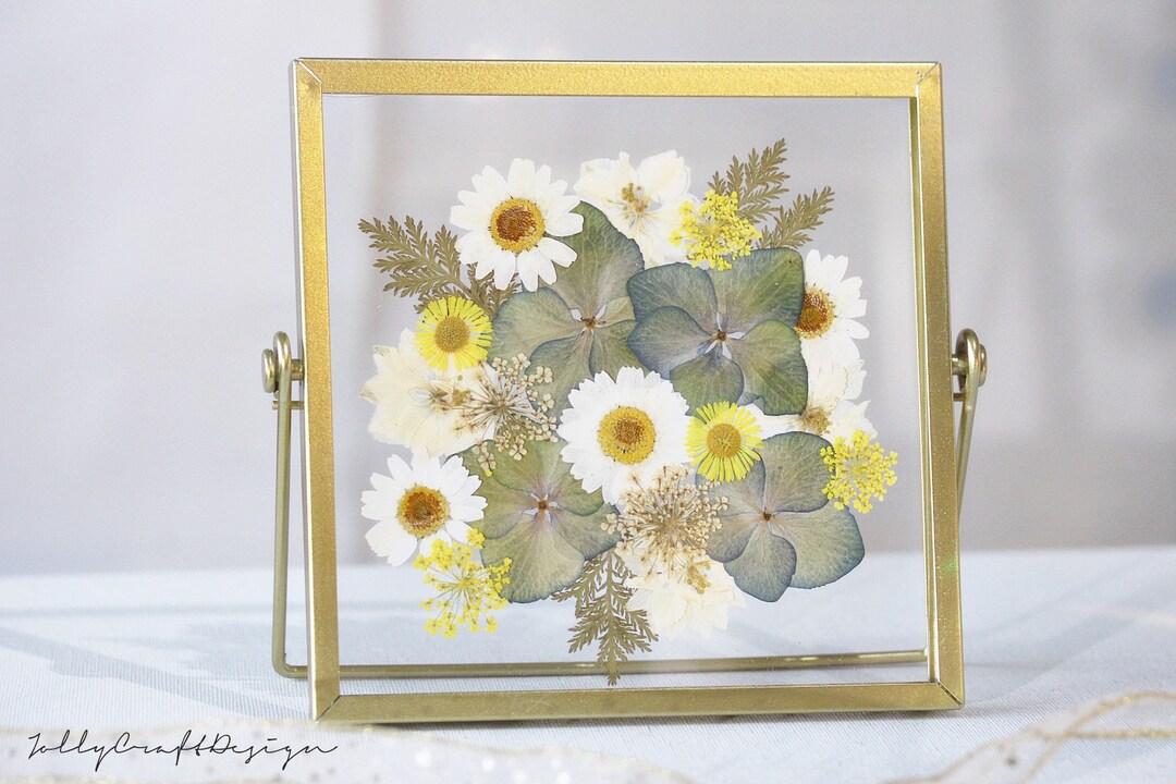 Pressed Flowers Frame Dried Flower Art Frame Pressed Assorted Mixed ...
