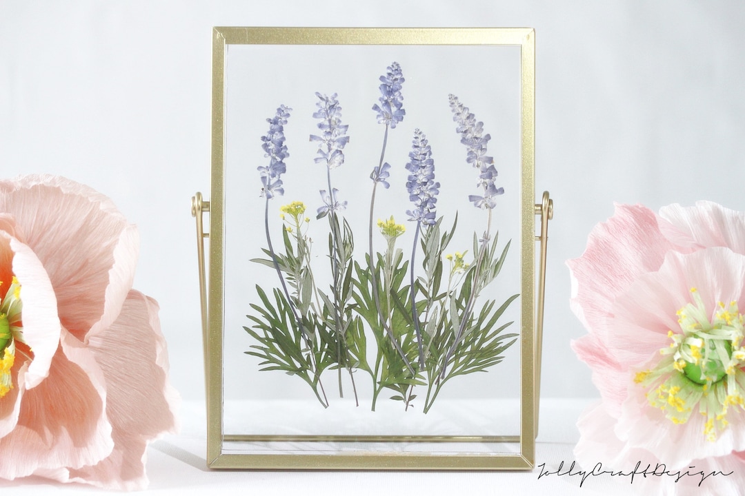 Pressed Flower Frame, Pressed Flower Art, Floating Frame, Herbarium ...