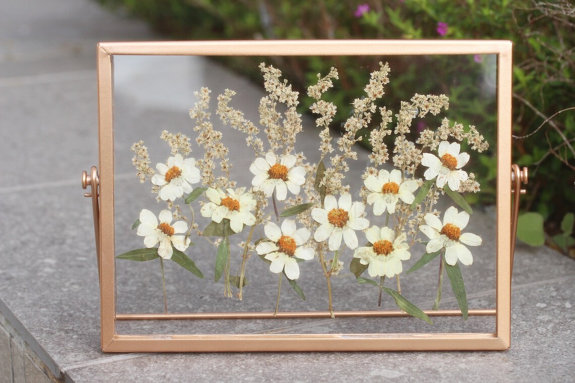 Pressed Flower Frame Rose Gold Natural Pressed Flower Frame | Etsy