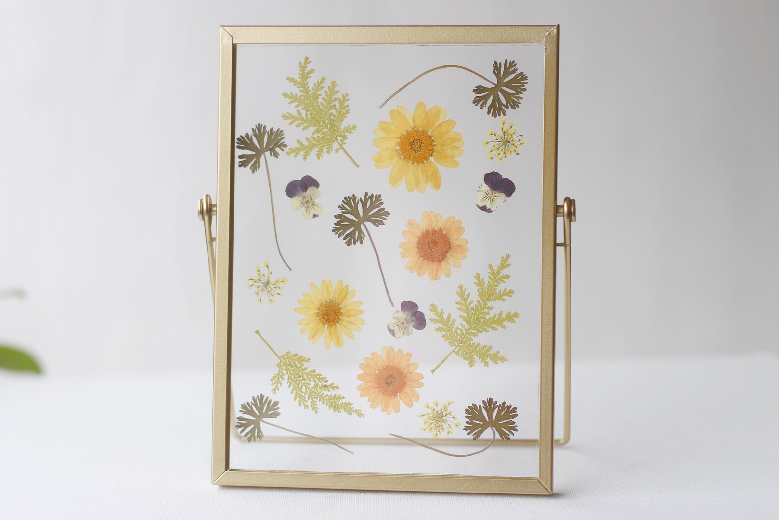 Yellow Floral Dried Flower Frame Pressed Flower Frame | Etsy