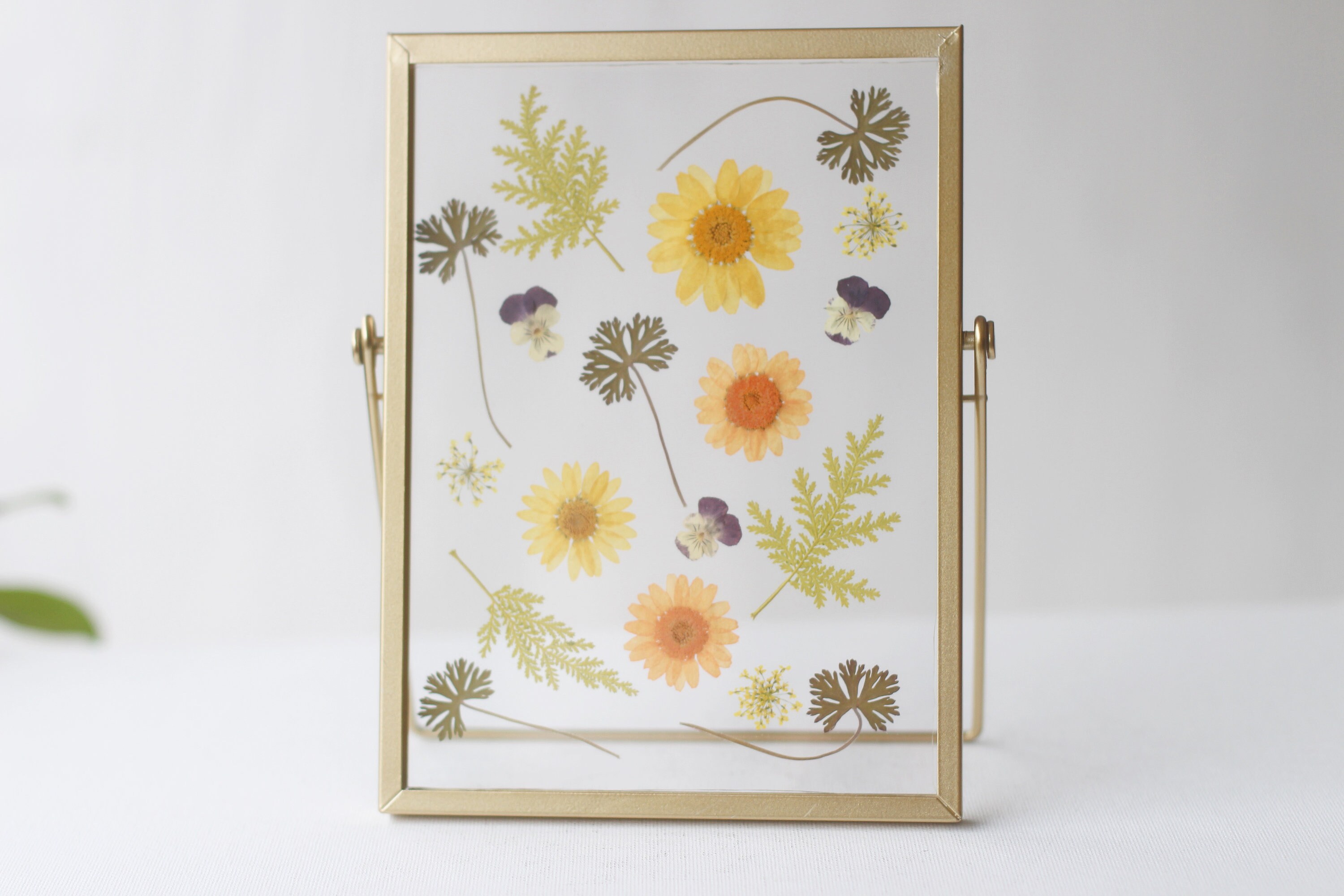 Yellow Floral Dried Flower Frame Pressed Flower Frame | Etsy