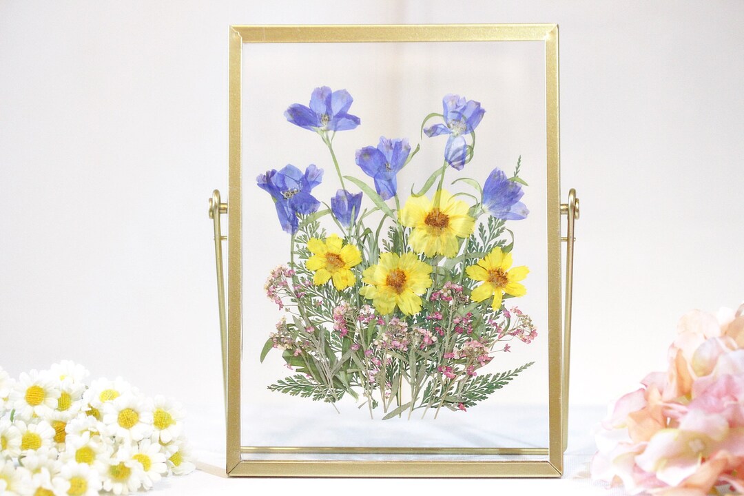 Pressed Flower Frame Pressed Flower Art Frame Natural Hand Pressed ...