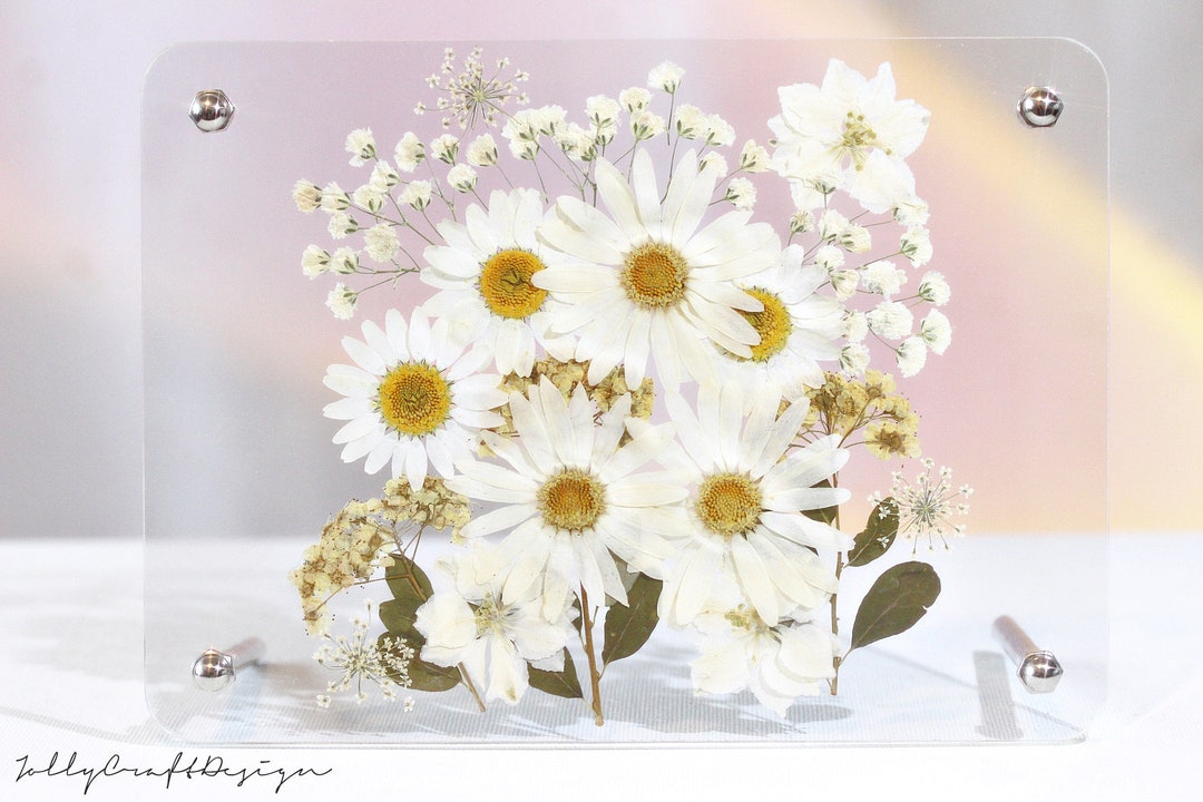 Pressed Flower Acrylic Hanging /standing Flower Frame, Pressed Flower ...