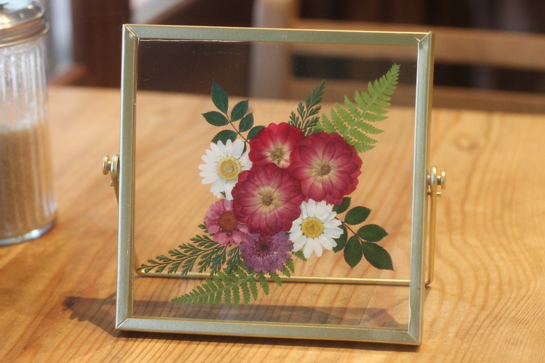 Pressed Flower Frame, Botanical Art Frame, Pressed Dried Flower Frame ...