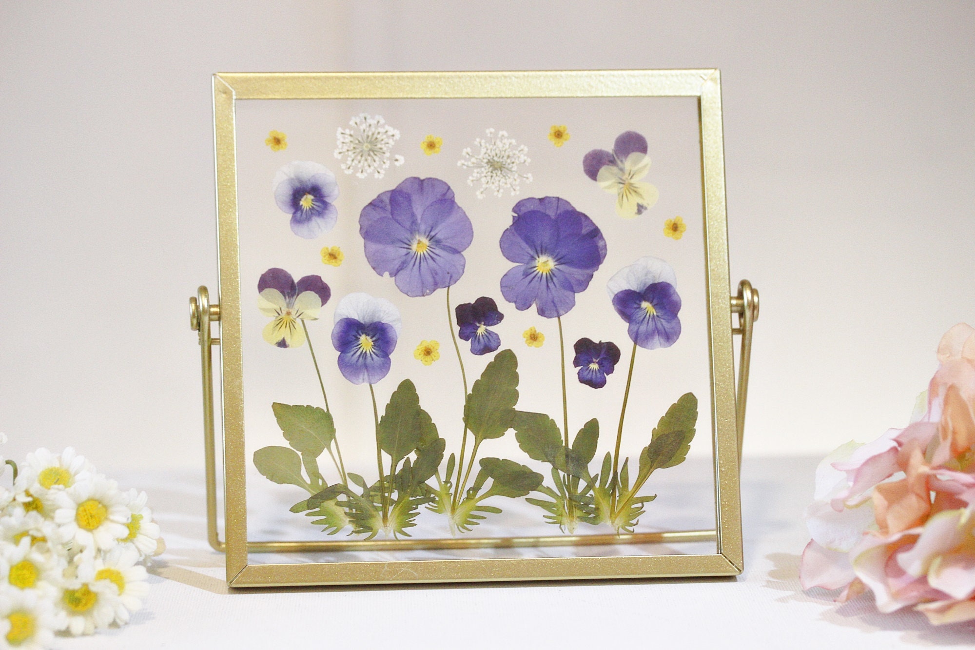 Pressed Flower Frame Pressed Flower Art Frame Natural Hand - Etsy