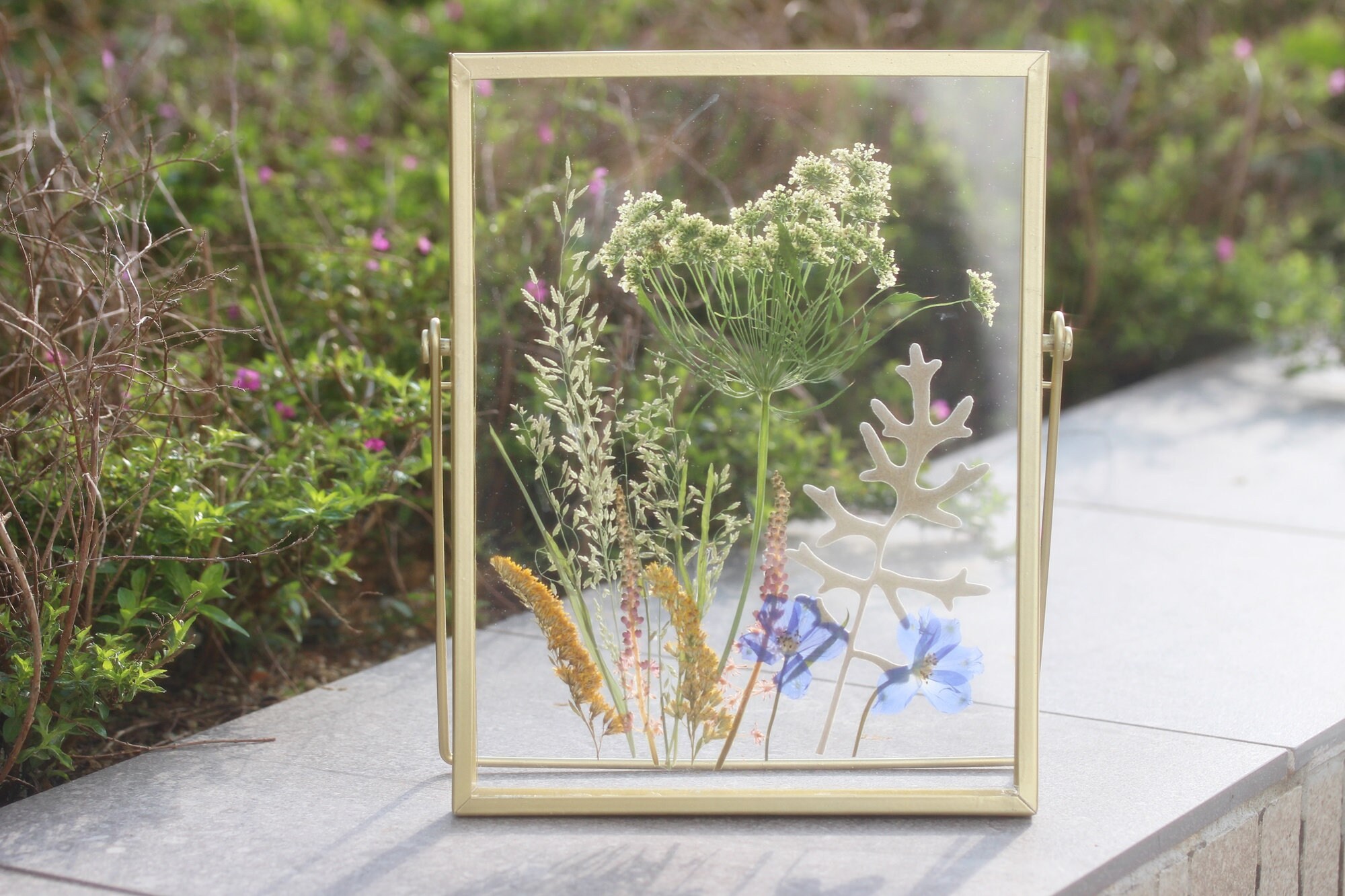 Pressed Flower Frame, Natural Pressed Flower Frame, Pressed Flower Rose ...