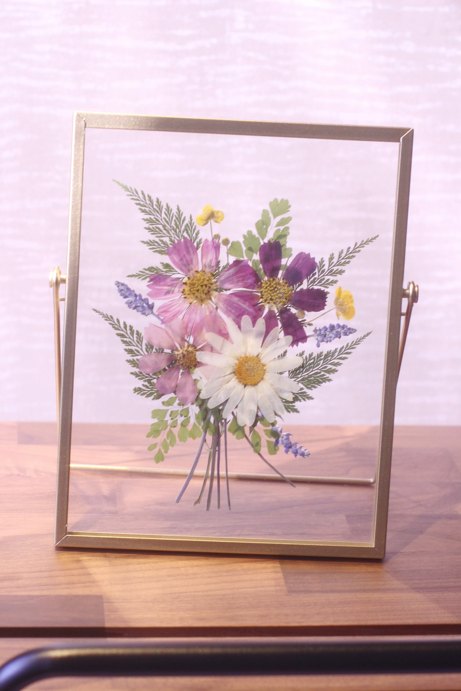 Pressed Flower Frame, Pressed Flower Floating Frame, Flowers Bouquet ...
