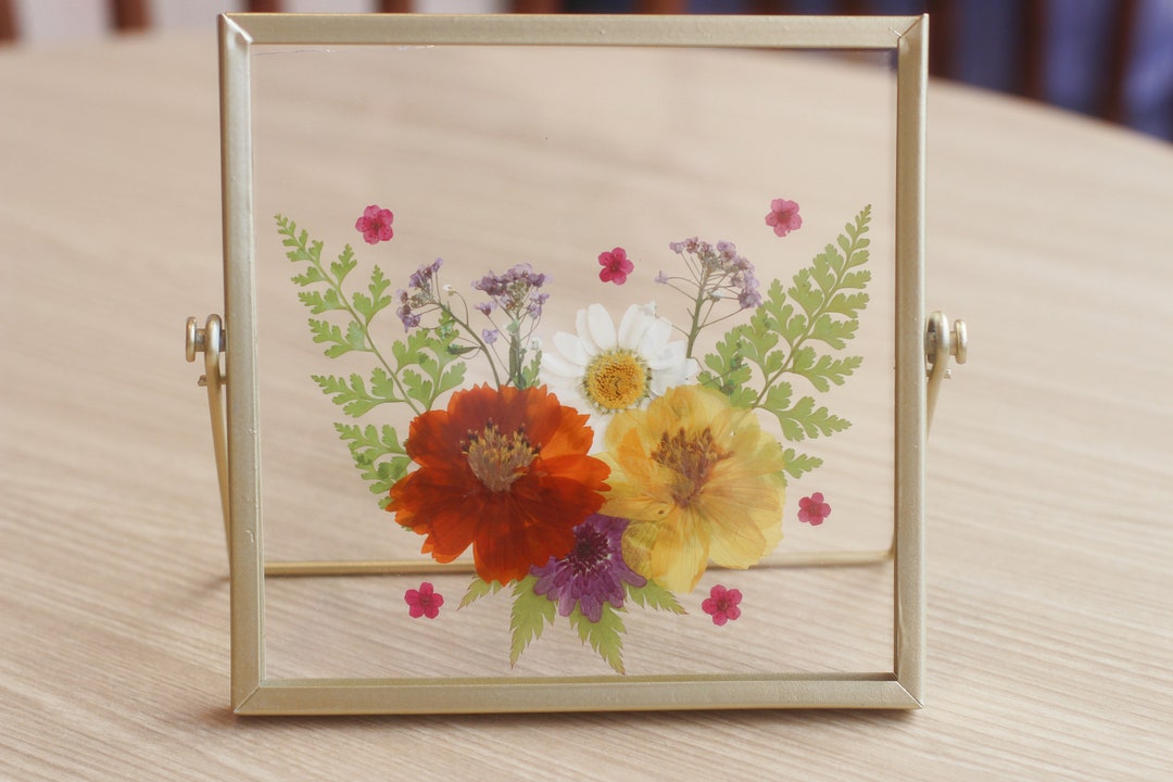 Pressed Flower Frame, Botanical Art Frame, Pressed Dried Flower Frame ...