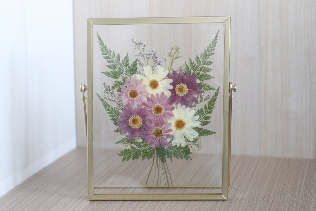 Mixed Pressed Flower Herbarium Frame, Pressed Flower Botanical Floating ...