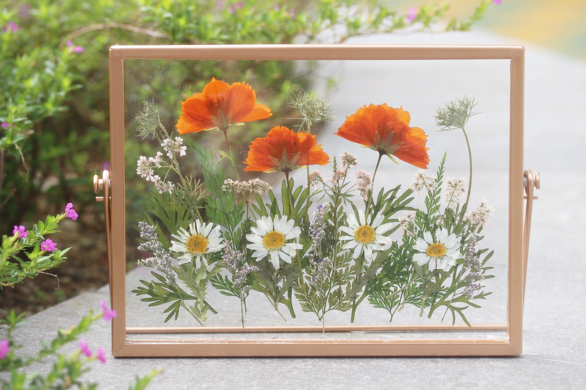 Pressed Flower Frame Rose Gold Natural Pressed Flower Frame - Etsy