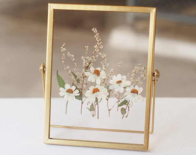 Pressed Flowers Frame Dried Flower Art Frame Botanical Floral Herbarium ...