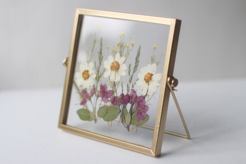 Pressed Flower Frame, Botanical Art Frame, Pressed Dried Flower Frame ...