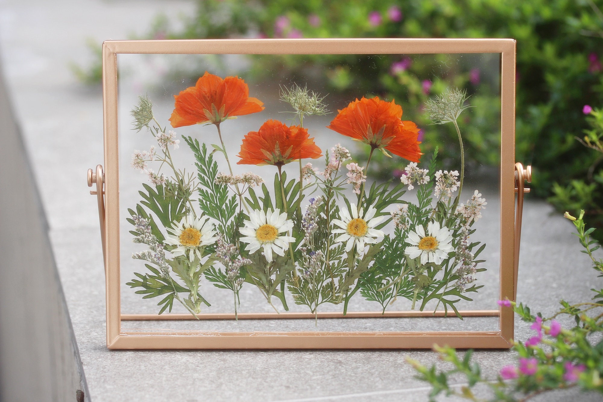Pressed Flower Frame Rose Gold Natural Pressed Flower Frame - Etsy