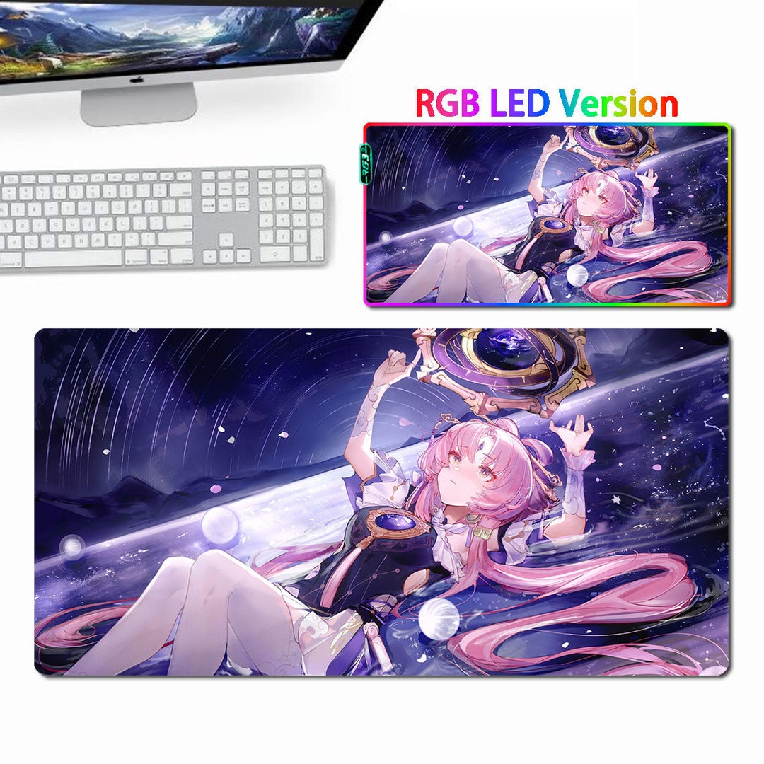 RGB LED Large Mouse Pad Honkai Star Rail Fu Xuan Desk Keyboard - Etsy