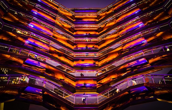 The Vessel at Night New York | Etsy