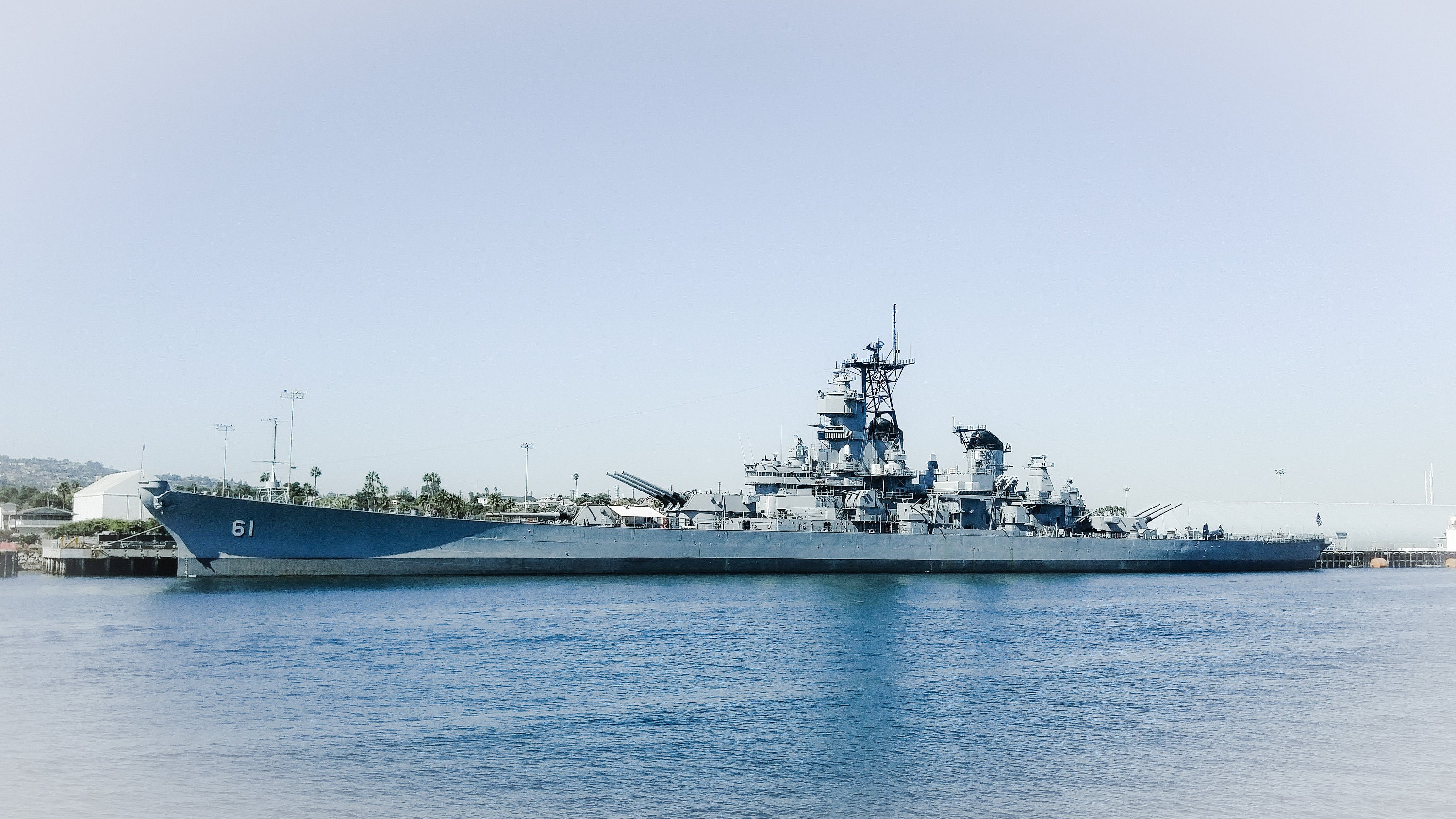 USS IOWA BB61, Usnavy Battleship, Military Museum at LA Port, Digital ...