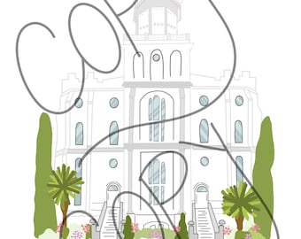 Digital St George Temple, Vector, Digital, Glowforge, LDS Temple ...