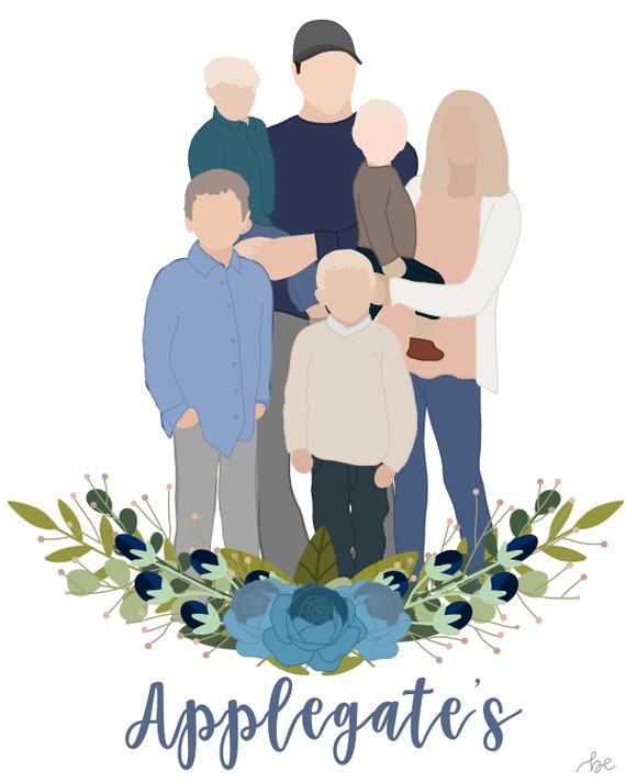 Family Of 6 Drawing 6 People Family: Over 2,413 Royalty Free