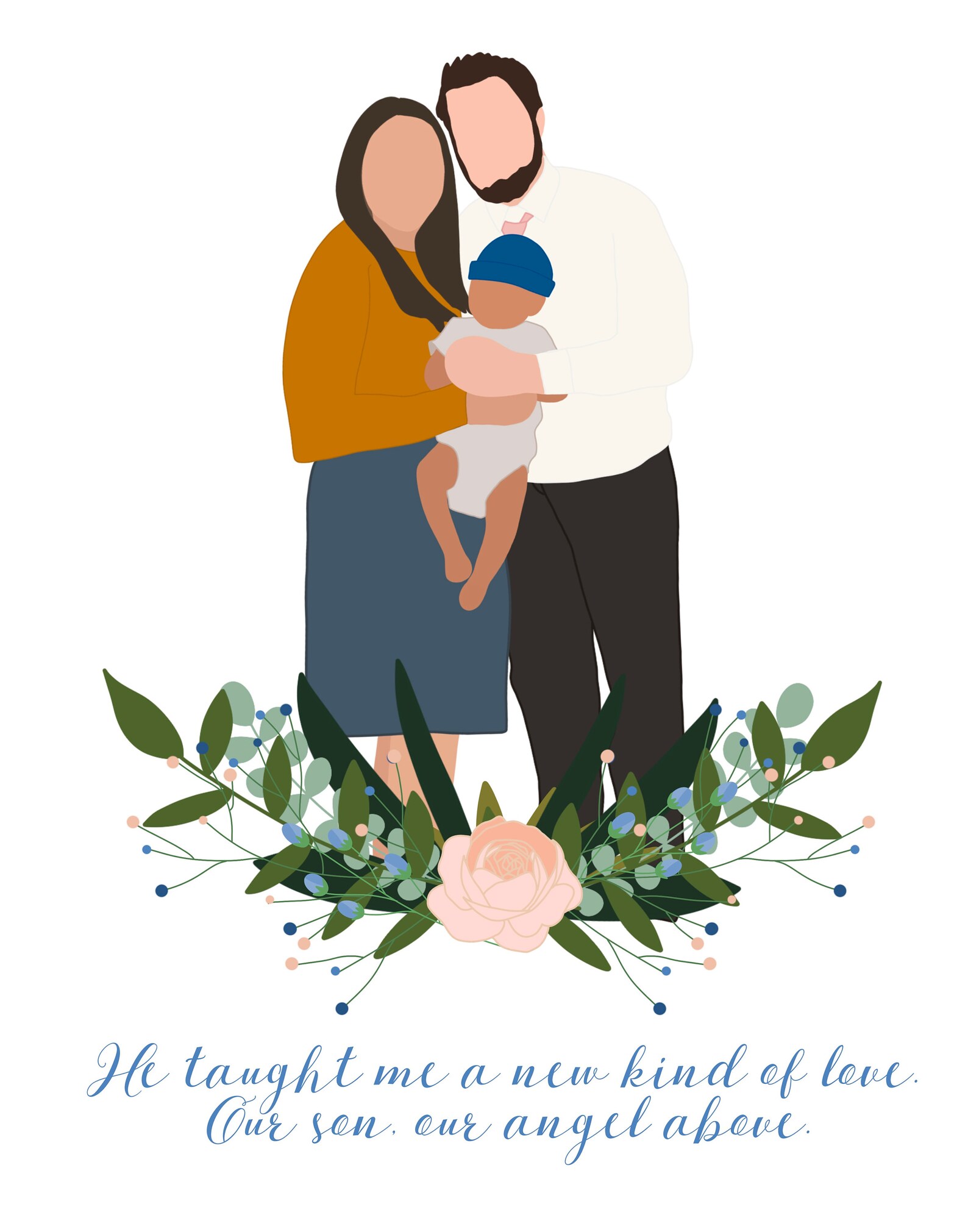 Custom Family Drawings 1-3 People - Etsy