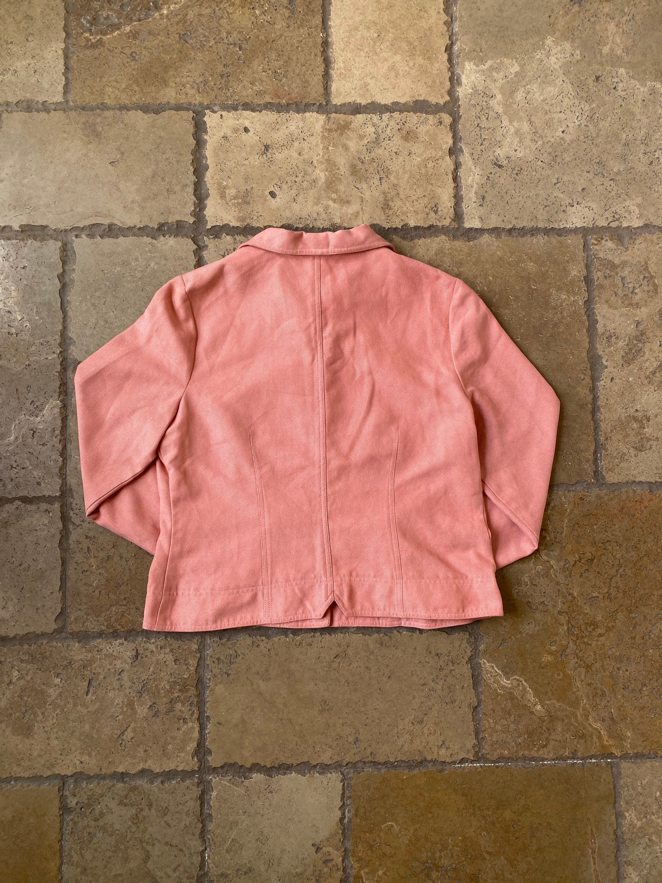 Y2K Pink Button up Jacket by Requirements - Etsy