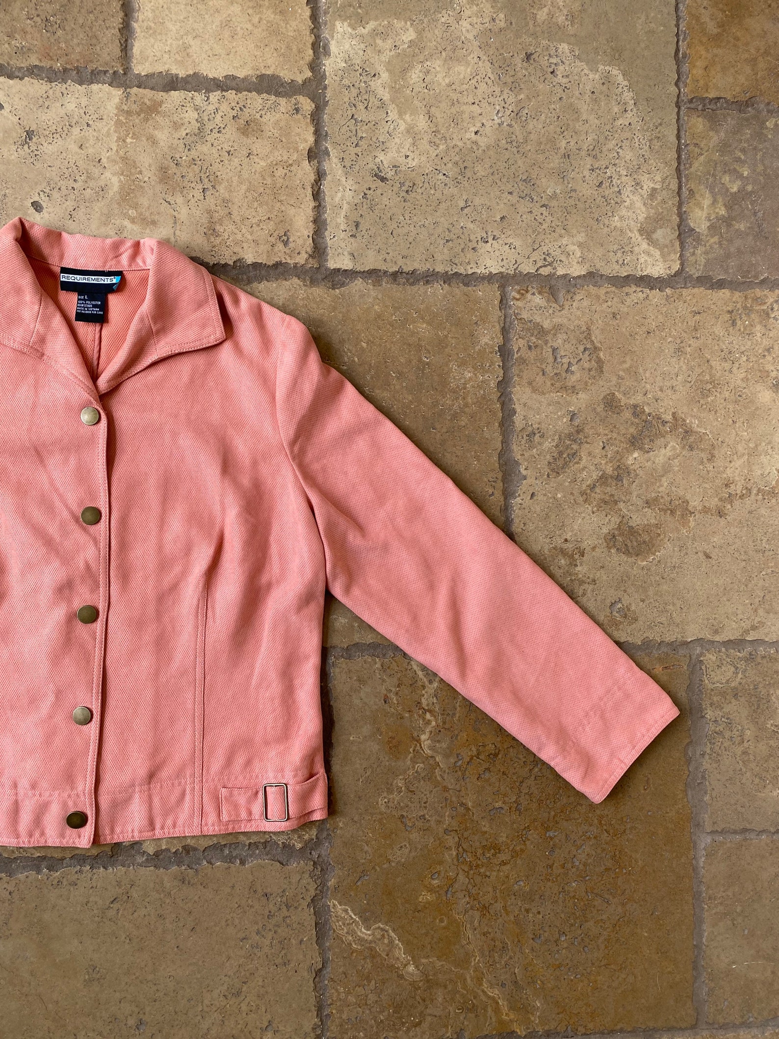 Y2K Pink Button up Jacket by Requirements - Etsy