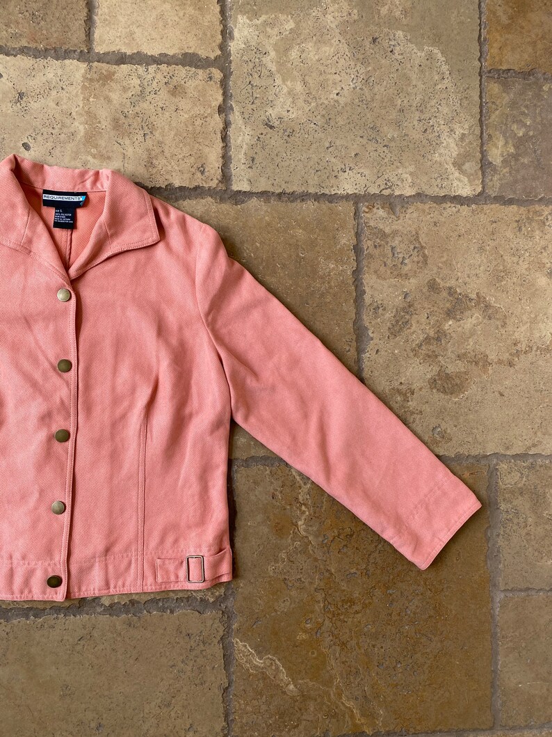 Y2K Pink Button up Jacket by Requirements - Etsy