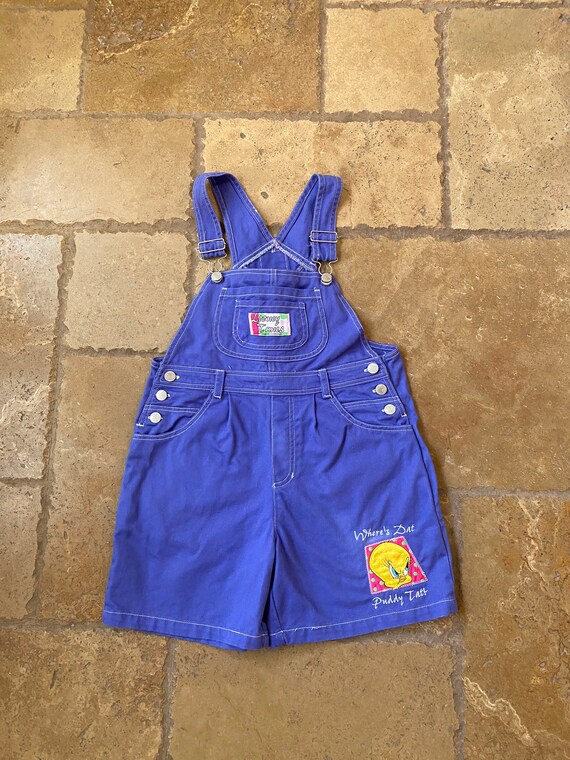 KIDS Purple Tweety Bird Overalls - Gem