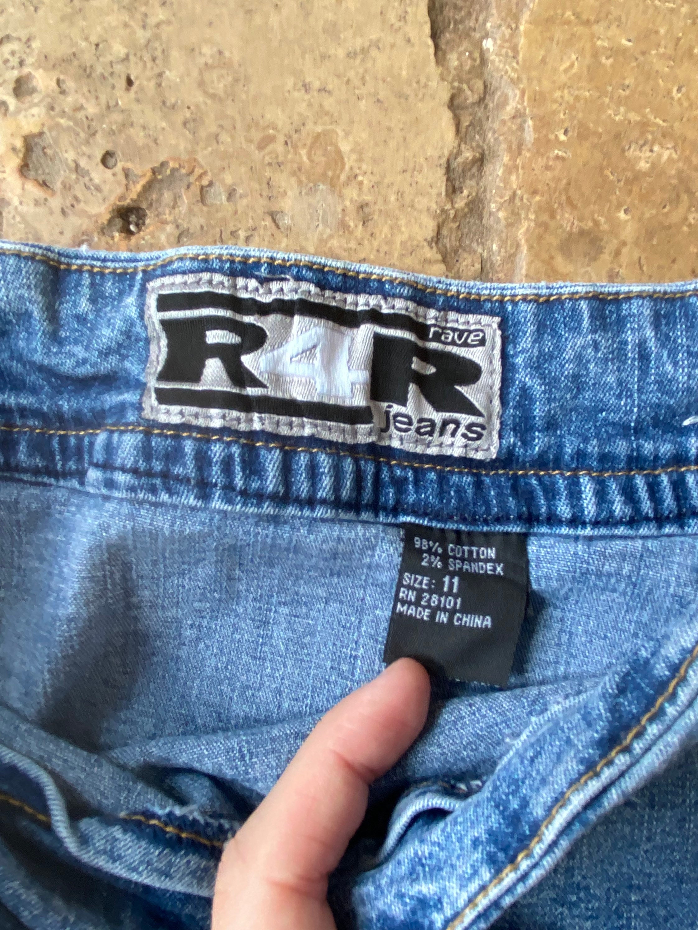 Y2K Denim Maxi Skirt by R4R Rave Jeans 31/32W - Etsy