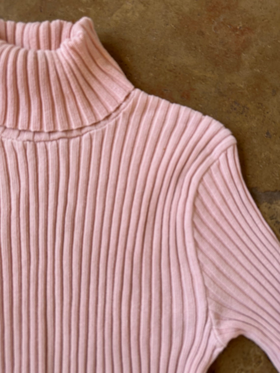 90s Vintage Pink Long Sleeve Turtleneck by Erik Stewart L - Etsy