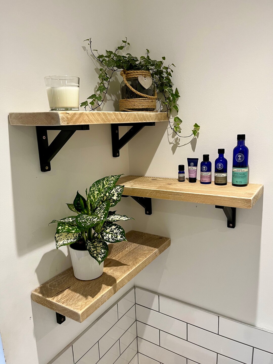 Wooden Shelves Handmade Rustic Reclaimed Scaffold Boards - Etsy