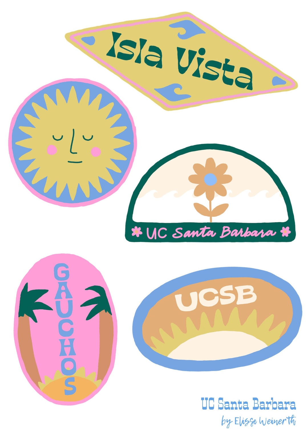UCSB Stickers - Etsy