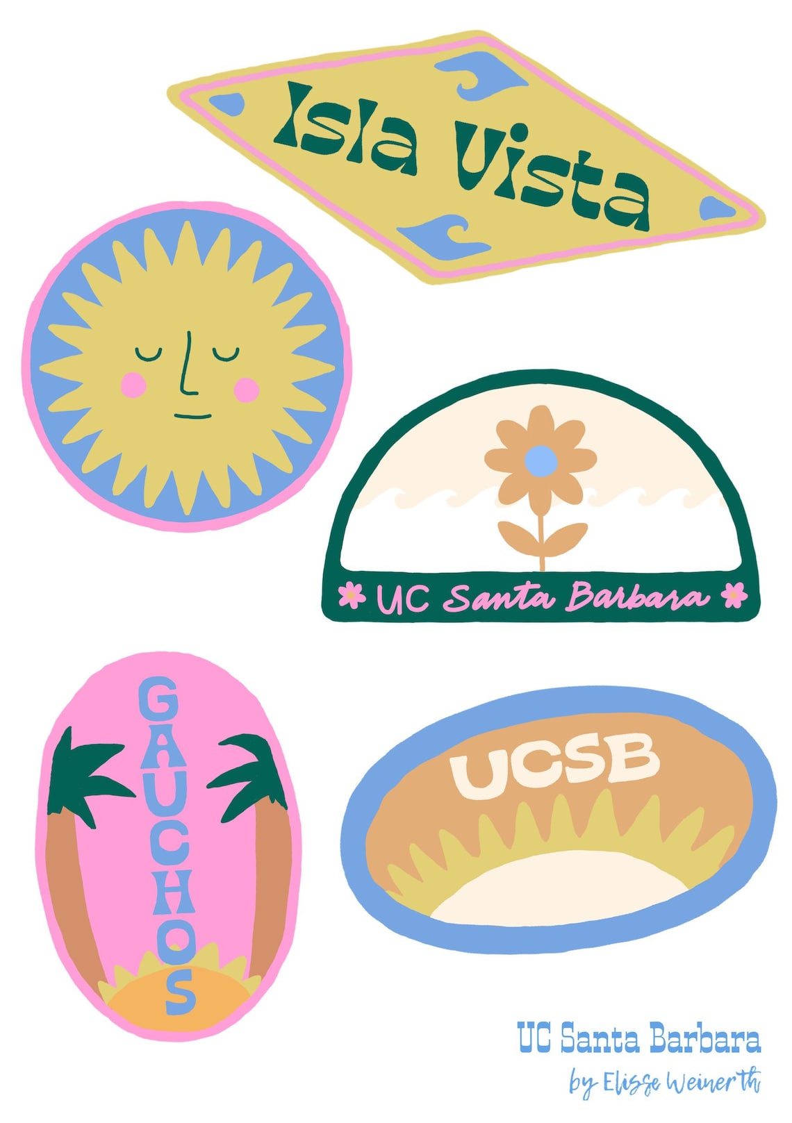 UCSB Stickers - Etsy