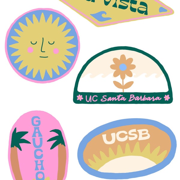 College Stickers Ucsb - Etsy