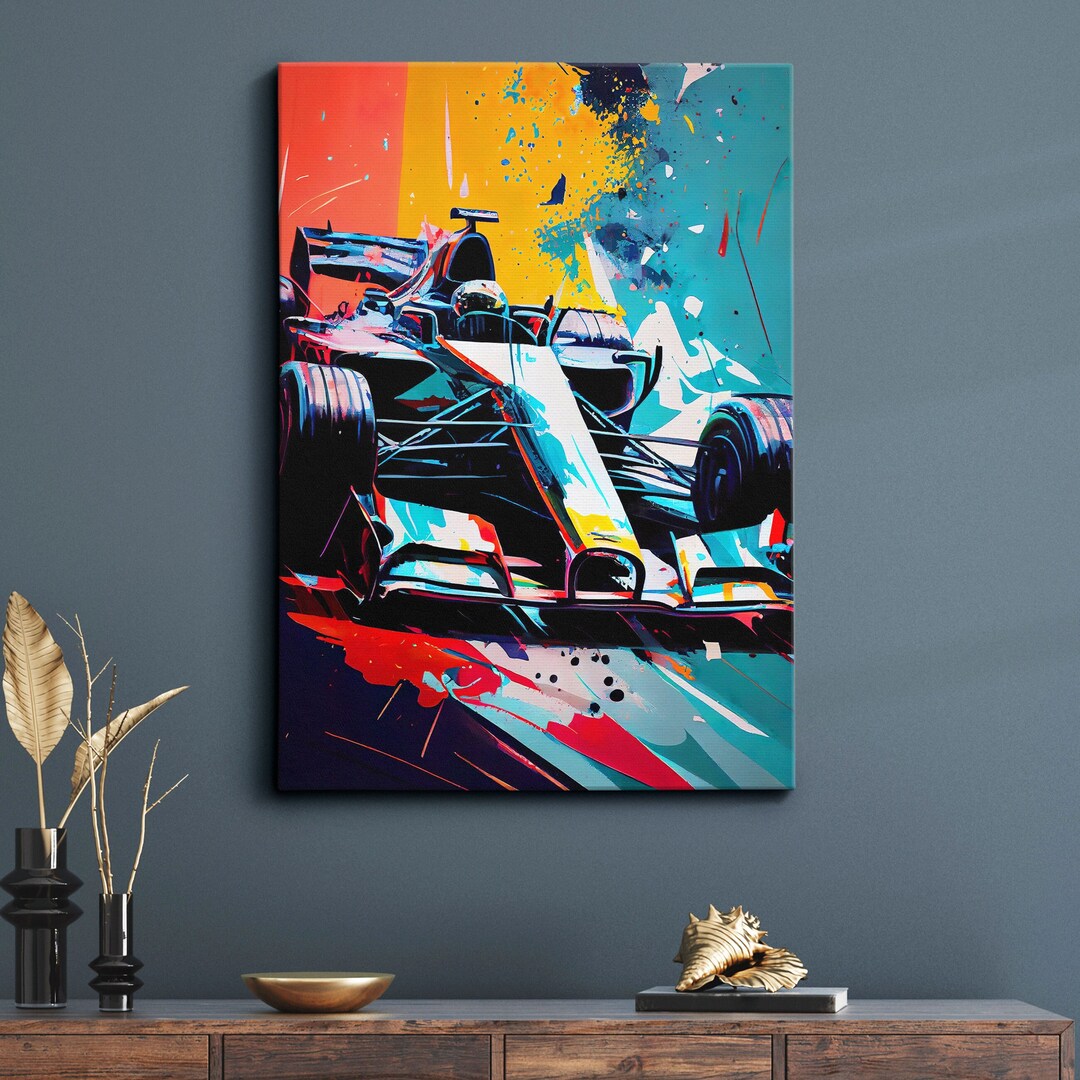 CANVAS ART Formula 1 Racing Sports Car F1 Grand Prix - Etsy