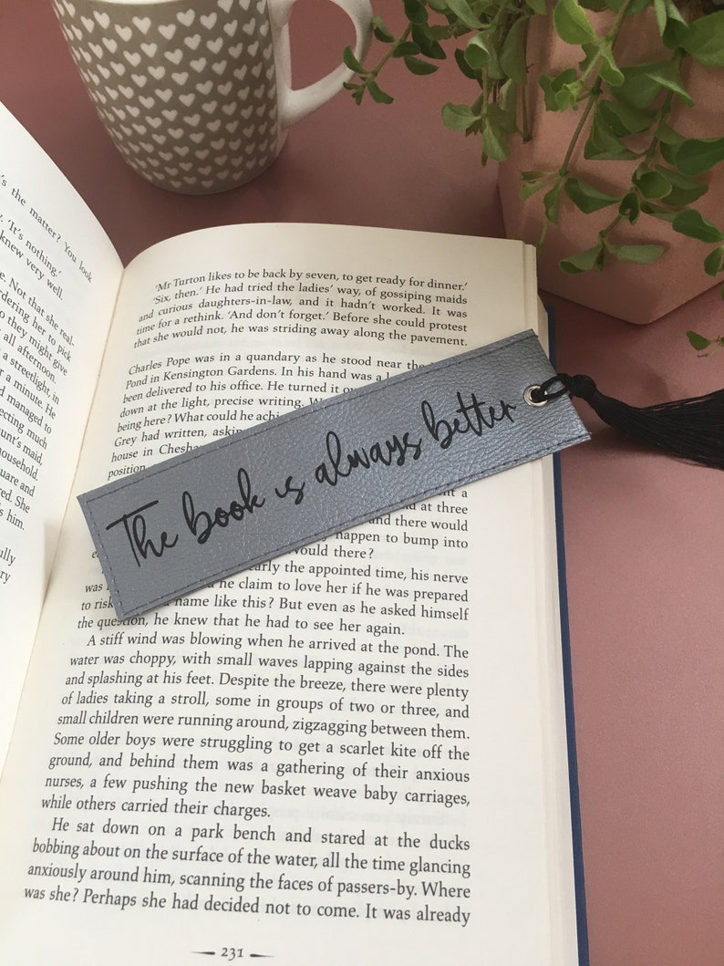Metallic Faux Leather Bookmark Custom Bookmark Reader Gift - Etsy UK