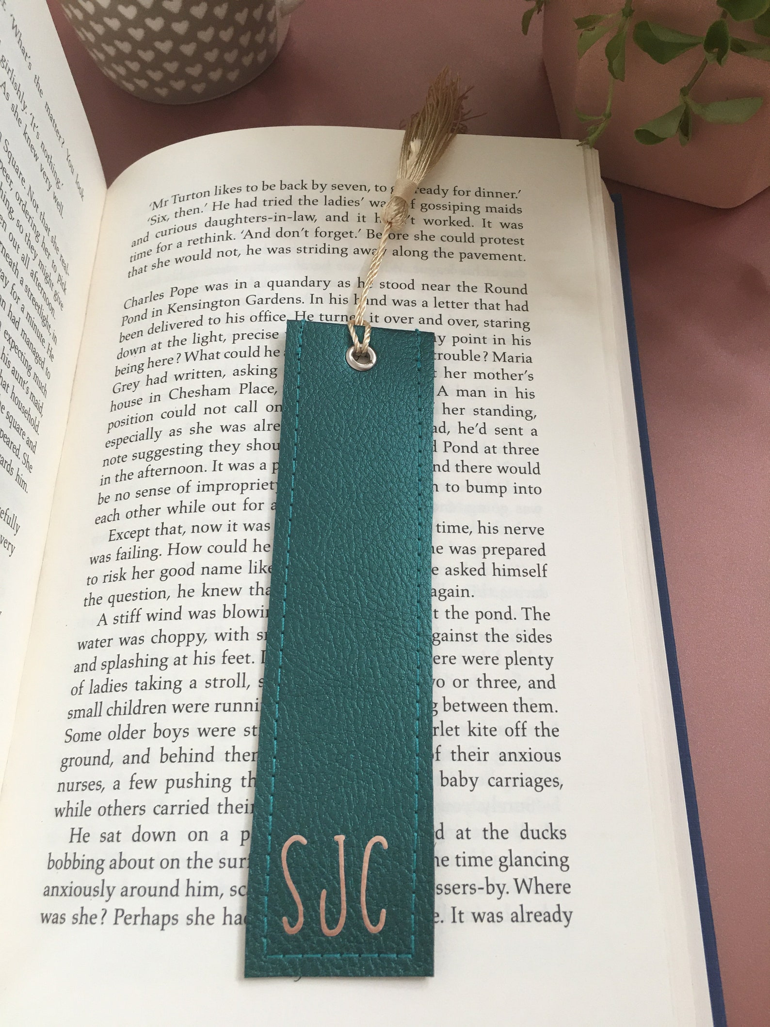 Metallic Faux Leather Bookmark Custom Bookmark Reader Gift - Etsy UK