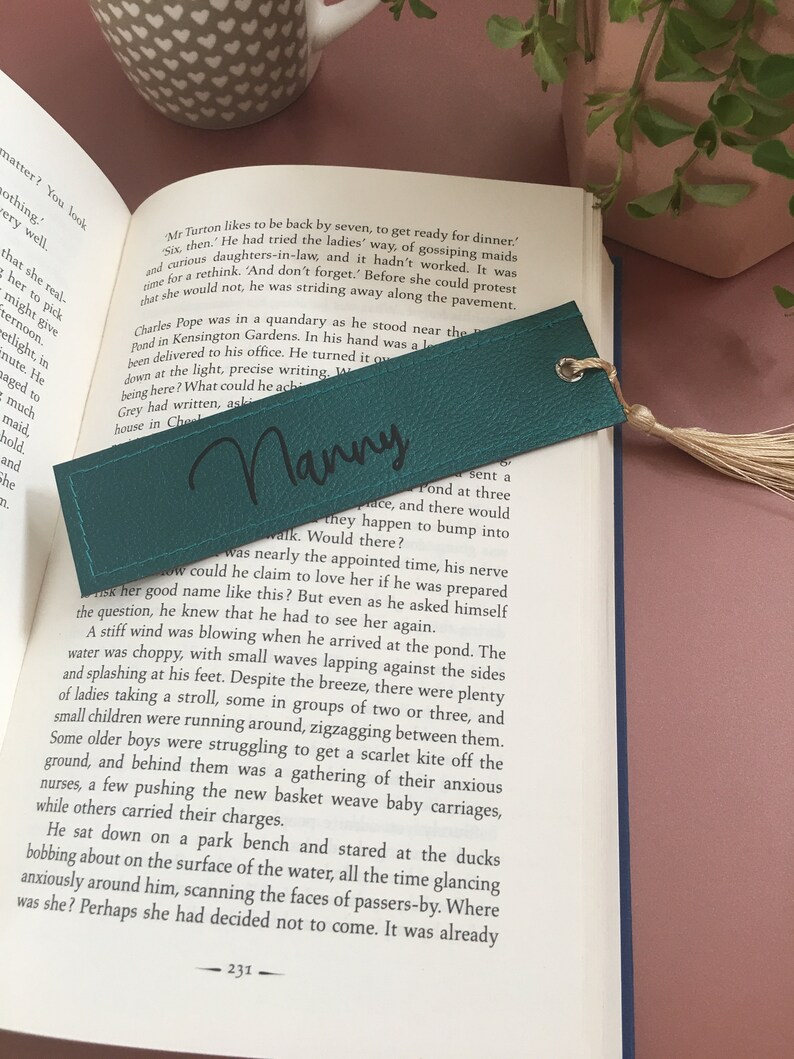 Metallic Faux Leather Bookmark Custom Bookmark Reader Gift - Etsy UK