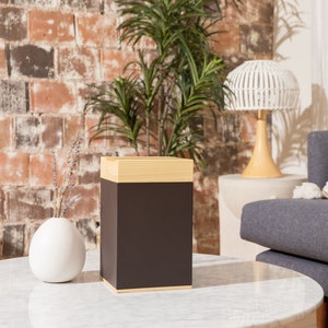 Contemporary Wood Urn, Poplar Wood Urn, Modern Cremation Urn, Box Urn ...