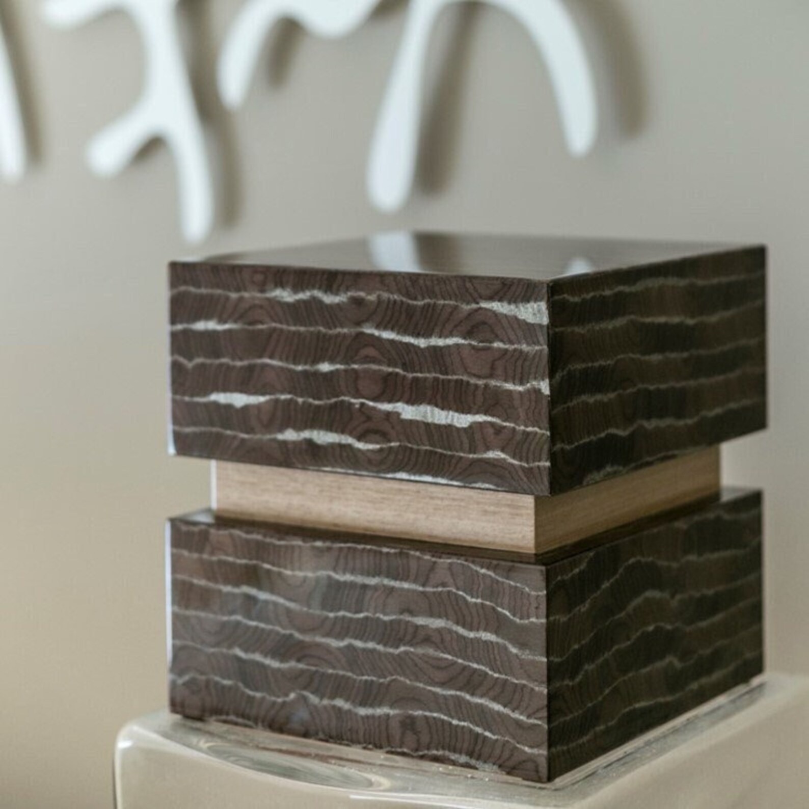 Modern Cremation Urn, Urn for Ashes, Cremation Urn, Wood Urn, Unique ...