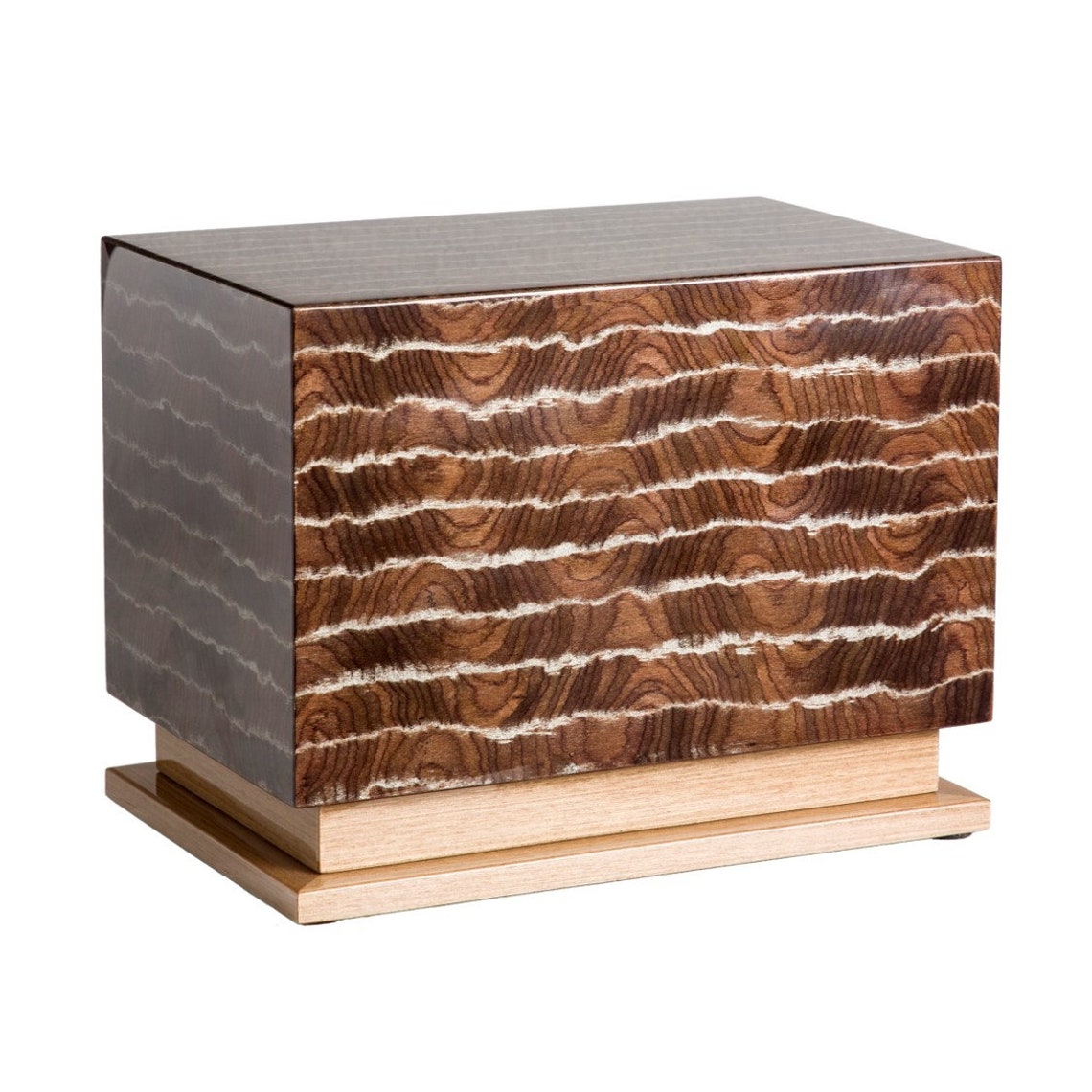 Modern Cremation Urn Modern Urn Lacquered Wood Box Urn - Etsy
