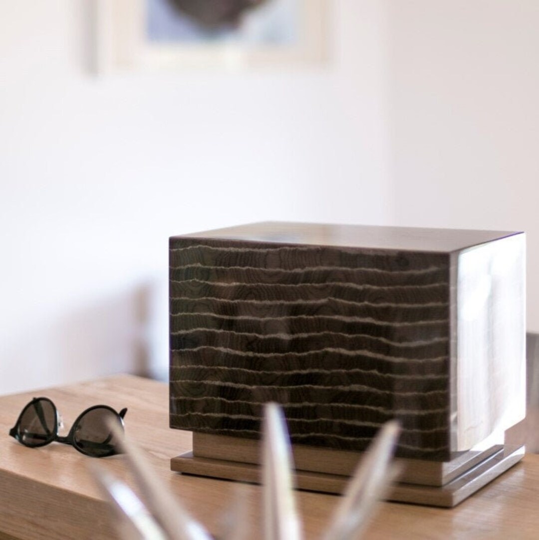 Modern Cremation Urn, Modern Urn, Lacquered Wood Box Urn, Rectangle Box ...