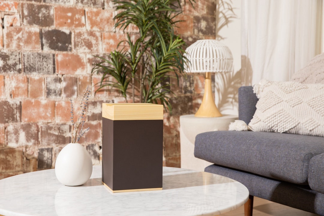 Contemporary Wood Urn, Poplar Wood Urn, Modern Cremation Urn, Box Urn ...
