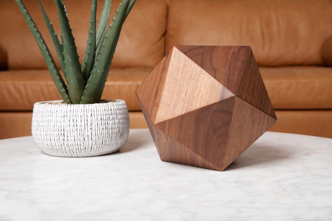 Contemporary Cremation Urn, Walnut Wood Urn, Modern Urn, Urn for Ashes ...