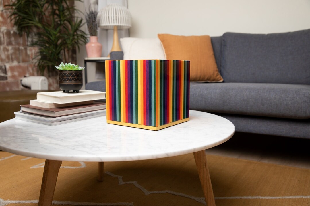 Modern Cremation Urn, Rainbow Urn, Urn for Ashes, Modern Urn, Cremation ...