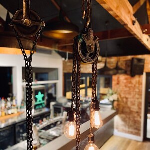 Industrial Lighting Pulley Pendant Light Pair - Etsy